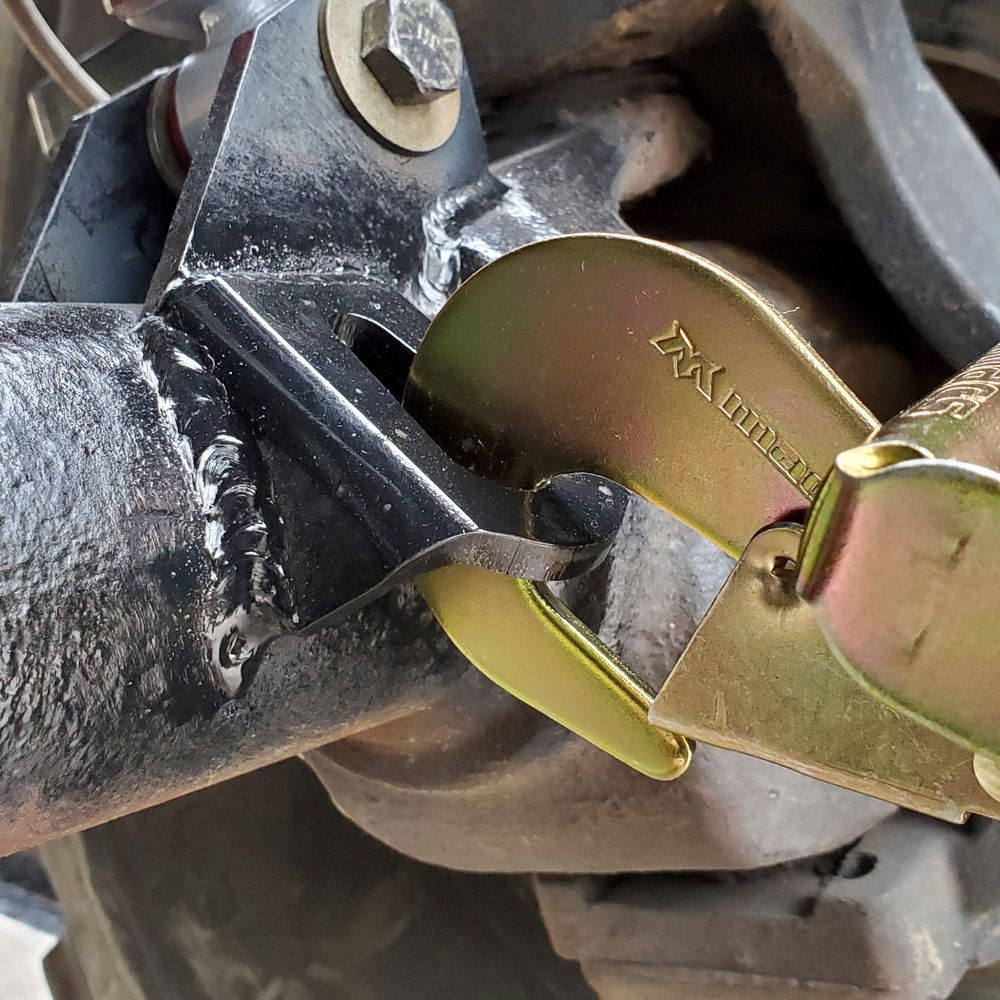 2" x 8' Tie-Down Strap Pack with Direct Hook Ends & Weld-On Axle ...